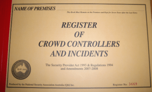 Register of Crowd Controllers and Incidents - National Security ...